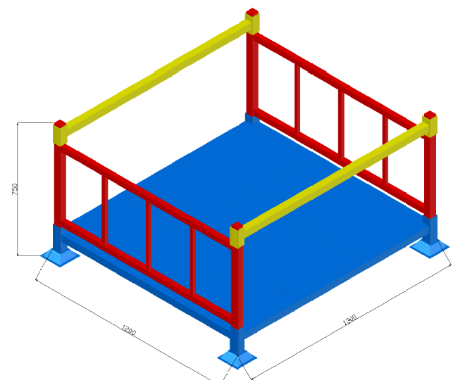 Powder Coating Steel Collapsible Demountable Heavy Duty Stacking Pallet ...