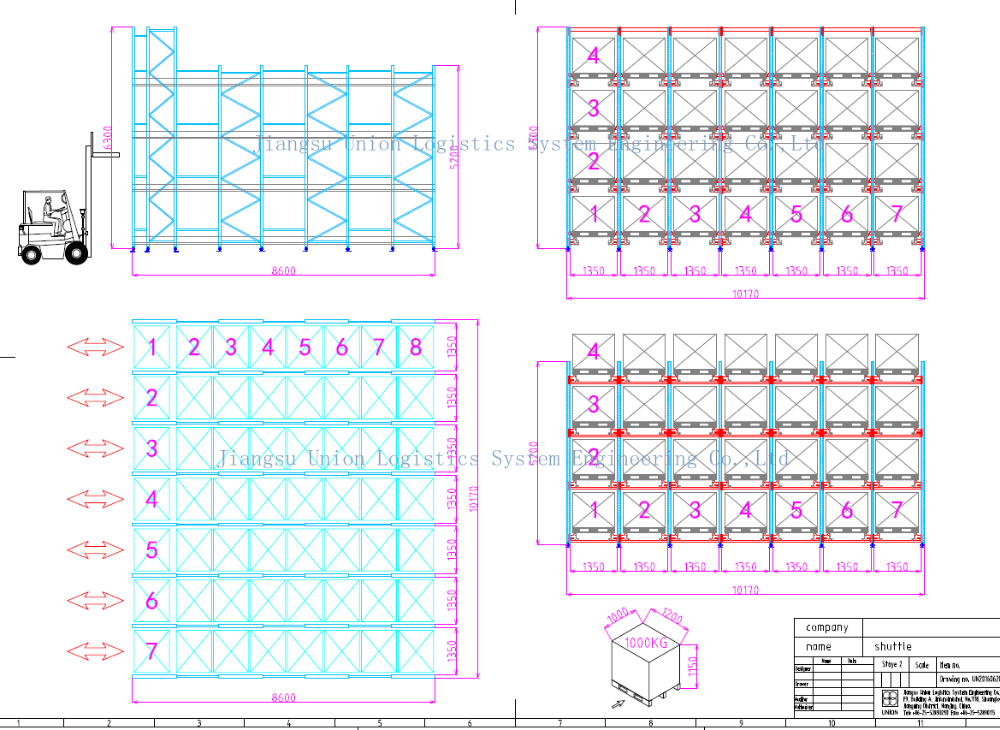 Automated warehouse racking system Radio shuttle rack with pallet ...
